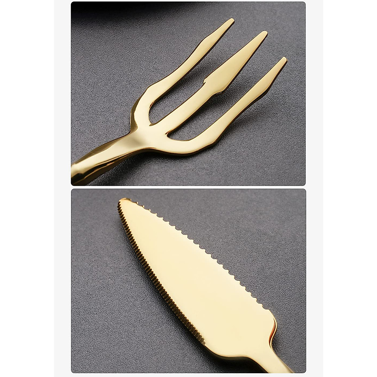 Gold Silverware Set for 16 Durable 18/10 Stainless Steel Flatware Set Creative Styles 64 Piece Modern Cutlery Tableware Utensils Set for Home Kitchen Wedding Restaurant Knives forks and Spoons (Color