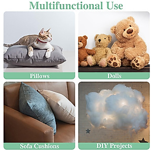 COSNIGHT Premium Polyester Fiber Fill for Re-Stuffing Pillows, Quilts, Paddings, Pouf , Stuff Toys,Fiberfill, Stuffing, Machine Washable，White (2.2 LB / 35.3 Ounce )