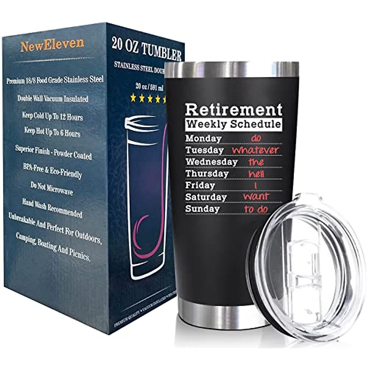 Retirement Gifts For Men Women 2023 - Retired Gifts For Women, Men - Retirement Party Decorations - Fun Retirement Gifts For Women, Men, Retired People, Coworkers, Friends - 20 Oz Tumbler
