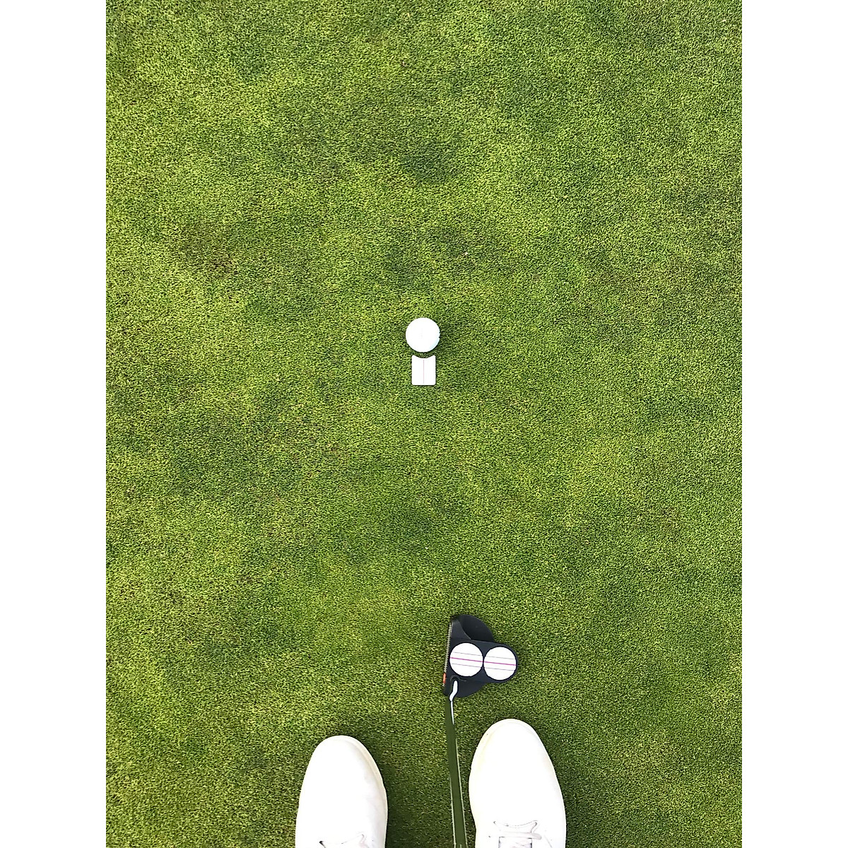 Sticker for Golf Putter and Ball Marker (Triple Track) (Red and Blue, 2 Pack)