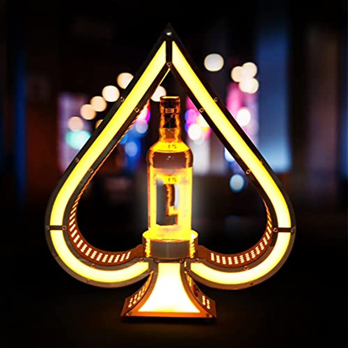 ZUMERTYH Glow Bar Wine Bottle Display 7-Color Ace of Spades Champagne Drinks Beer VIP Bottle Presenter with Remote Control for Commercial Home Bar