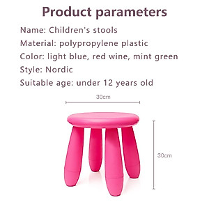 Soerreo Children's Footstools, Kindergarten Learning Stools, Plastic Light Footstools are Durable and Movable (Red Wine)