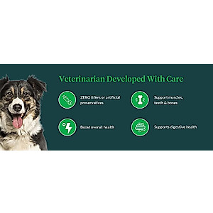 Ultimate Pet Nutrition Canine Boost, 33-in-1 Natural Grain Free Dog Food Booster Topper with Vitamins, Amino Acids, Probiotics, and Digestive Enzymes for Dog Health