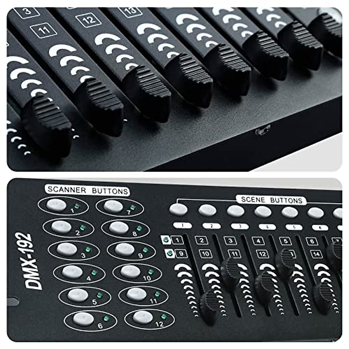 TCFUNDY DMX 512 Controller, 192 Channel DMX Light Controller Stage Lighting Console for Party DJ Disco Lights Show Night Club