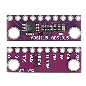 DORHEA 3PCS ADS1115 16 Bit Analog to Digital Development Board ADC Converter Module 4 Channel Board with Programmable Gain Amplifier 2.0V to 5.5V for Raspberry Pi