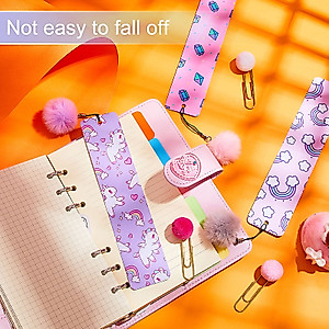 12 Pieces Kids Bookmarks, Cute Bookmarks for Kids Girls, Bookmarks Gifts for Women, Girls, Teens, Rulers for Kids, Animal Bookmarks, Party Favors School Classroom Reading Presents (Pom Pom Style)