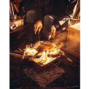 Campingmoon BBQ Grill Fire Pit Foldable Stainless Steel - Large MT-045