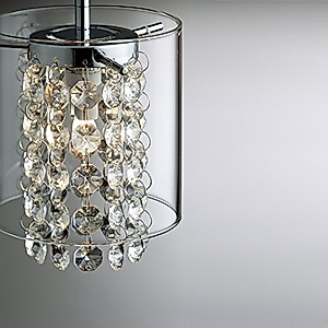 BAZZ PR3811CB Glam Pendant Light, Dimmable, Adjustable, Easy Installation, 59-in, Clear Glass