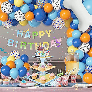 Cartoon Blue Dog Cupcake Stand 3 Tier Cardboard Cake Stand Dessert Tower Holder for Girls Boys Blue Dog Theme Birthday Party Supplies Baby Shower Decorations