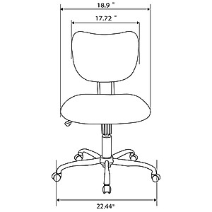 Brenton Studio® Jancy Mesh Low-Back Task Chair, Black/Chrome