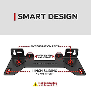 TV Speaker Wall Mount Kit Compatible with Bose TV Speaker Complete with All Mounting Hardware, Designed in The UK by Soundbass