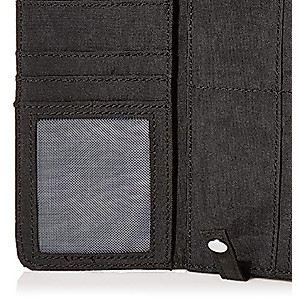 Kipling Women's Money Land, RFID Anti-Hacker Technology, Nylon Snap Wallet, Black Noir, One Size
