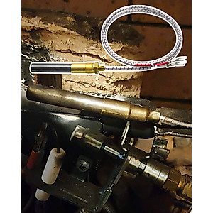 OCHIKI 5 Pcs 36" Thermopile Generator 750mv Fit for Fire Gas Stoves Heat Glo Gas Stoves Oven Water Heater Frying Furnace Gas Fireplace Thermopile Replacement, Aluminum