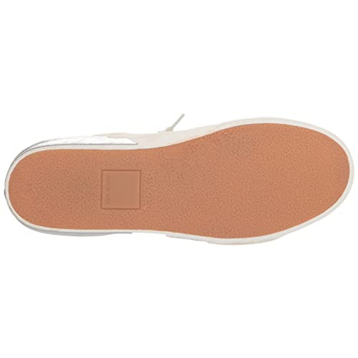 Dolce Vita Women's Zina Sneaker, White/Natural Embossed Leather, 7.5