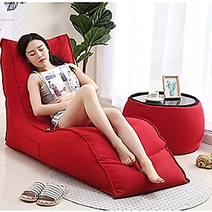 GYDJBD Creative Cotton Linen Lazy Sofa, Removable and Washable, Suitable for Indoor Reading and Playing Games (Color : Blue)