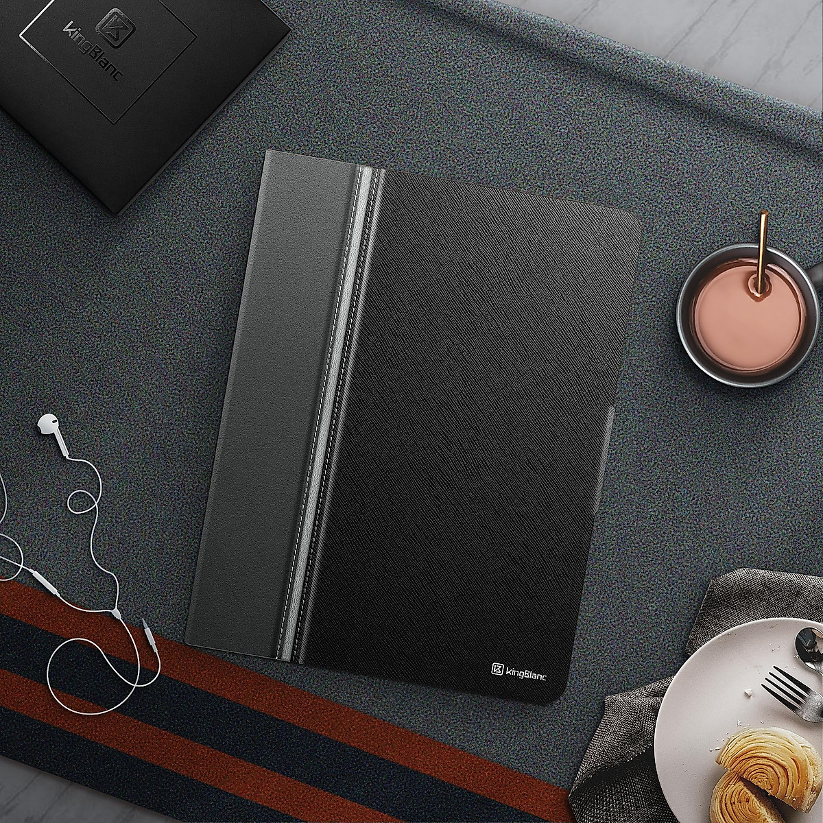 KingBlanc Case for iPad Pro 11 inch 4th/3rd/2nd/1st Generation (2022/2021/2020/2018) with Pencil Holder, PU Leather Protective Stand Folio, Auto Sleep/Wake, Multi-Angles for Viewing/Typing, Black