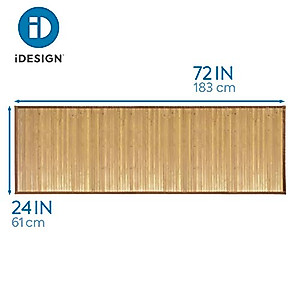 iDesign Bamboo Non-Skid Water-Resistant Floor Mat, The Formbu Collection – 24" x 72”, Natural Tan