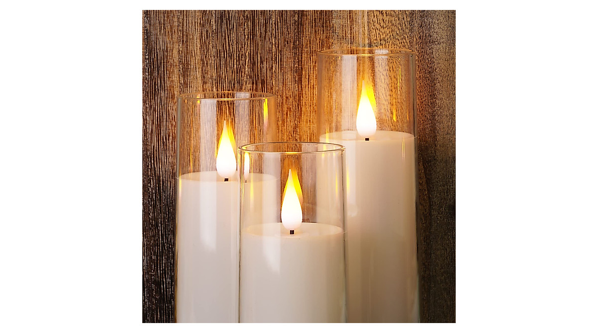 Amagic White Flameless Candles with Remote - Safe & Realistic Glow