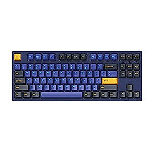 Akko Horizon 3087DS 87-Key TKL Wired Gaming Mechanical Keyboard, Programmable with Cherry Profiled PBT Double Shot Keycaps and N-Key Rollover (Akko Cream Blue Tactile Switch)