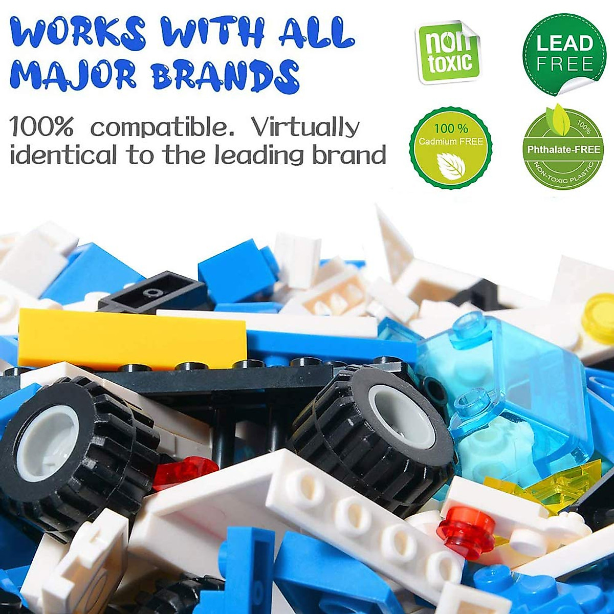 Liberty Imports 736 Pieces City Police Station & Car Building Blocks Set, with 3 Police Cars Toy, Cop Patrol Car, Prison Car, Construction Toy Building Bricks Kit, Gift for Boys Girls 6-12