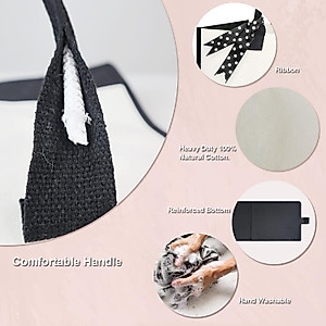 BeeGreen Personalized-Gifts-for-Women-Friend-Wedding Valentine's Day Initial Canvas Tote Bag Embroidery Monogram Bag, Birthday Gifts with Zipper Pockets for Her Mother Teacher Sister Coworker K