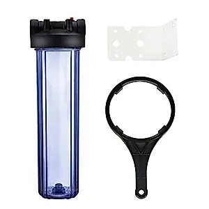 Geekpure 20 Inch Whole House Clear Water Filter Housing-Fit 4.5 x 20 Inch Filters-3/4" Port