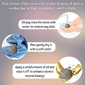 2 Pieces Black Tourmaline Raw Crystals and Healing Stones, Natural Rocks for Tumbling and DIY Raw Stones and Crystals