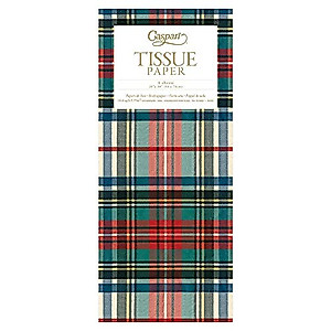 Caspari Dress Stewart Tartan Tissue Paper - 16 Sheets Included
