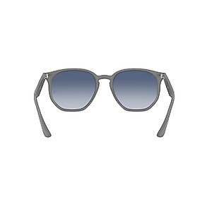 Ray-Ban RB4306 Hexagonal Sunglasses, Opal Grey/Light Grey Gradient Dark Blue, 54 mm
