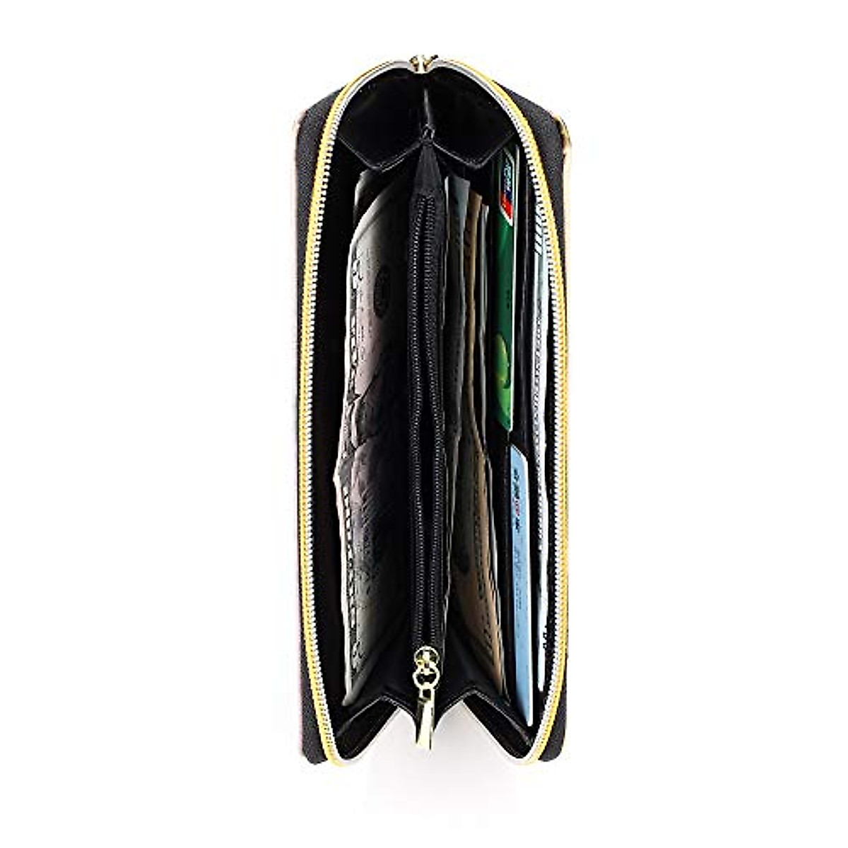 Gemszoo Custom Photo Wallet Personalized Leather Picture Zipper Purse Credit Card Clutch (Large)