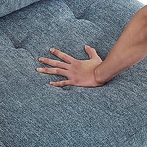 RXRRXY 116'' U Shaped Modular Sectionals Sofa, Chenille Futon Couch for Living Room, Large Sectional Sleeper Sofa with Storage Space, 4 Single Chair and 2 Corner (Navy, U Shaped)