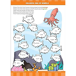 School Zone Big First Grade Workbook: 320 Pages, Ages 6 to 7, 1st Grade, Reading Comprehension, Phonics, Spelling, Vocabulary, Basic Math, Time, Money, Fractions, and More