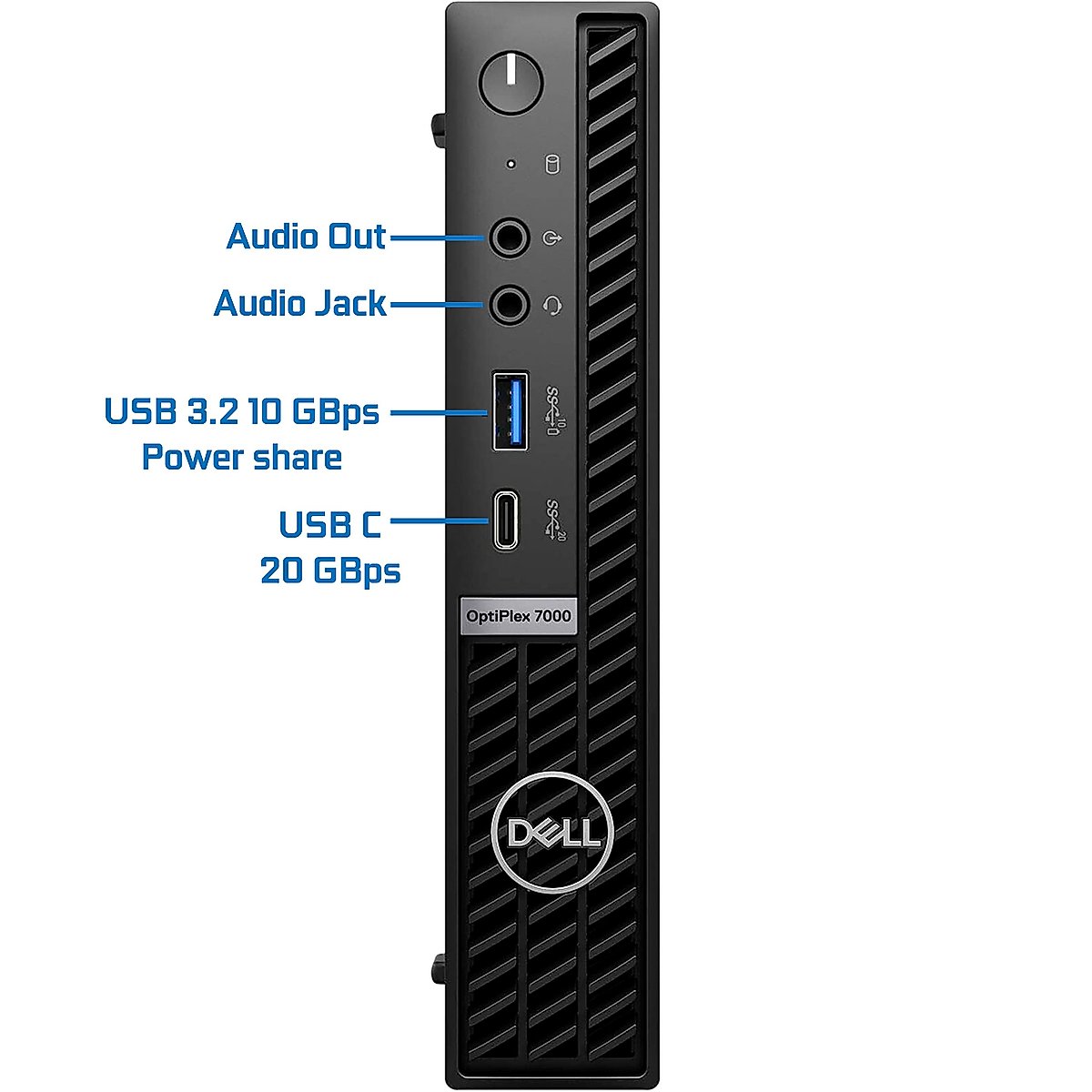 Dell OptiPlex 7000 Micro Desktop Computer, Intel i7-12700T, 64GB RAM, 2TB NVMe SSD, Wi-Fi 6E, Bluetooth, USB C, DisplayPort, HDMI - Windows 11 Pro