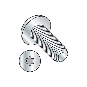 Small Parts 0832RTP Steel Thread Rolling Screw for Metal, Zinc Plated, Pan Head, Star Drive, #8-32 Thread Size, 2" Length (Pack of 50)