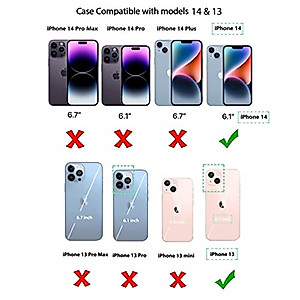 uCOLOR Flip Leather Wallet Case Card Holder Compatible with iPhone 13 6.1 iPhone 14 6.1 Women and Girls with Card Holder Kickstand (Beige Leopard)