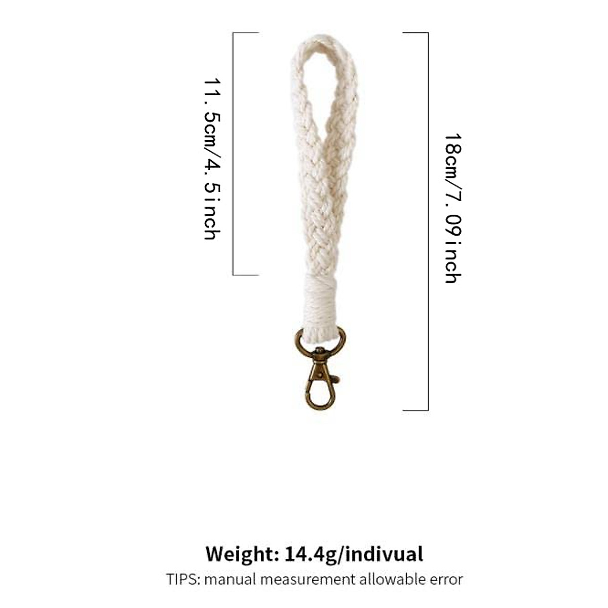 Dannwlot 6pcs Boho Macrame Wristlet Keychain for Women Car Key Holder Lanyard Keyring Strap Wallet Pendant Teacher Mother's Day Gift