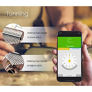 Kalimba-17 Key Thumb Piano,Exquisite Mahogany Wood Portable Kalimba,Tune Hammer and Study Instruction,Musical Gifts for Music lovers Adults Kids(Classic Brown)