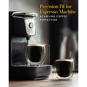 Kitchables Double Wall Glass Coffee Mugs Set of 4, 8oz - Insulated Clear Glass Coffee Mugs for Cappuccino, Latte, Tea, Espresso - Latte Cup - Tazas Para Cafe