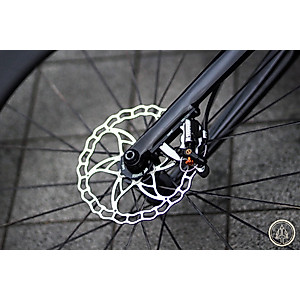 Juin Tech GT-F 4-Piston Cable Actuated Hydraulic Bicycle Bike Disc Brake Caliper Set Hybrid Brake Set for Flat-Mount Road/Cyclocross/Gravel/E-Bike/Folding Bike use (Silver Gray)