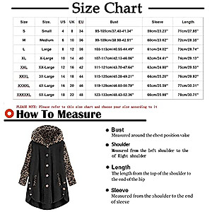 YRAETENM Womens Winter Coats Long Sleeve Button Down Overcoats Plush Warm Soft Hooded Outwear Leopard Print Fall Jackets