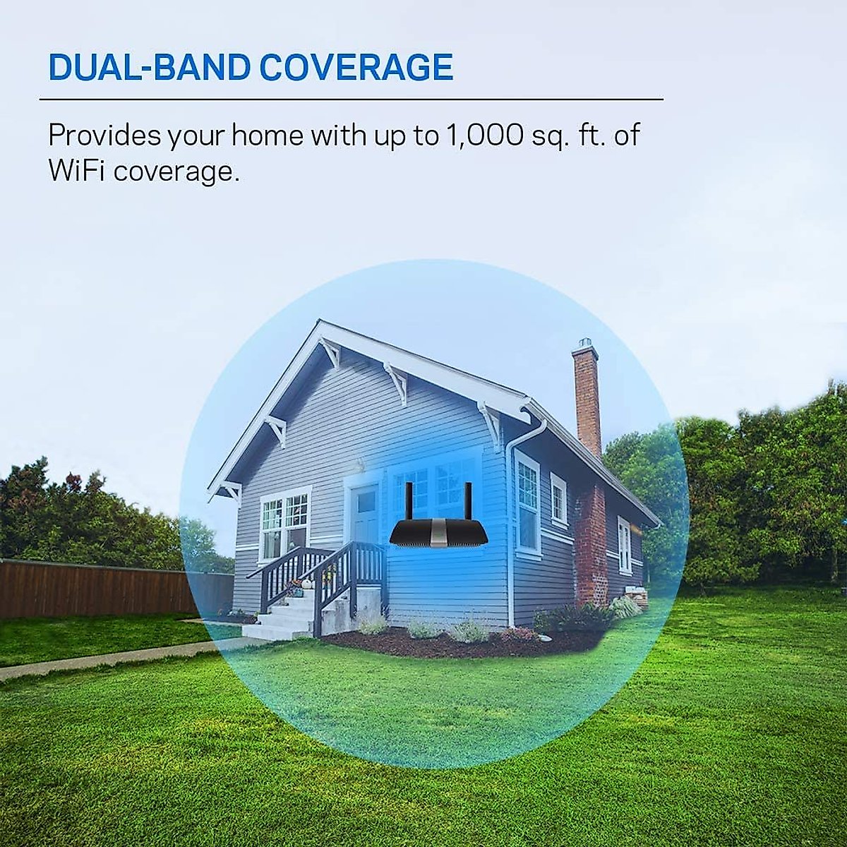 Linksys Max-Stream WiFi 5 Router, Dual-Band, 1,000 Sq. ft Coverage, with Parent Control, Up to 10+ Devices, Speeds up to (AC1200) 1.2Gbps - EA6350-4B
