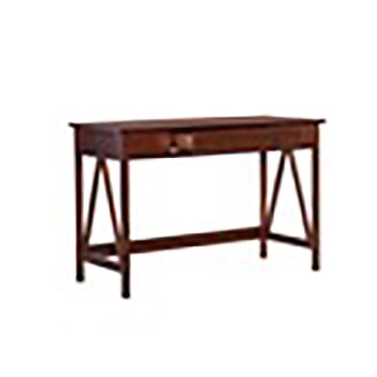 BOWERY HILL 1-Drawer Transitional Wood Desk in Antique Tobacco