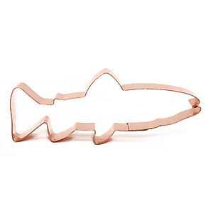 Brook Trout Fish Cookie Cutter 5.5 X 2.25 inches - Handcrafted Copper Cookie Cutter by The Fussy Pup