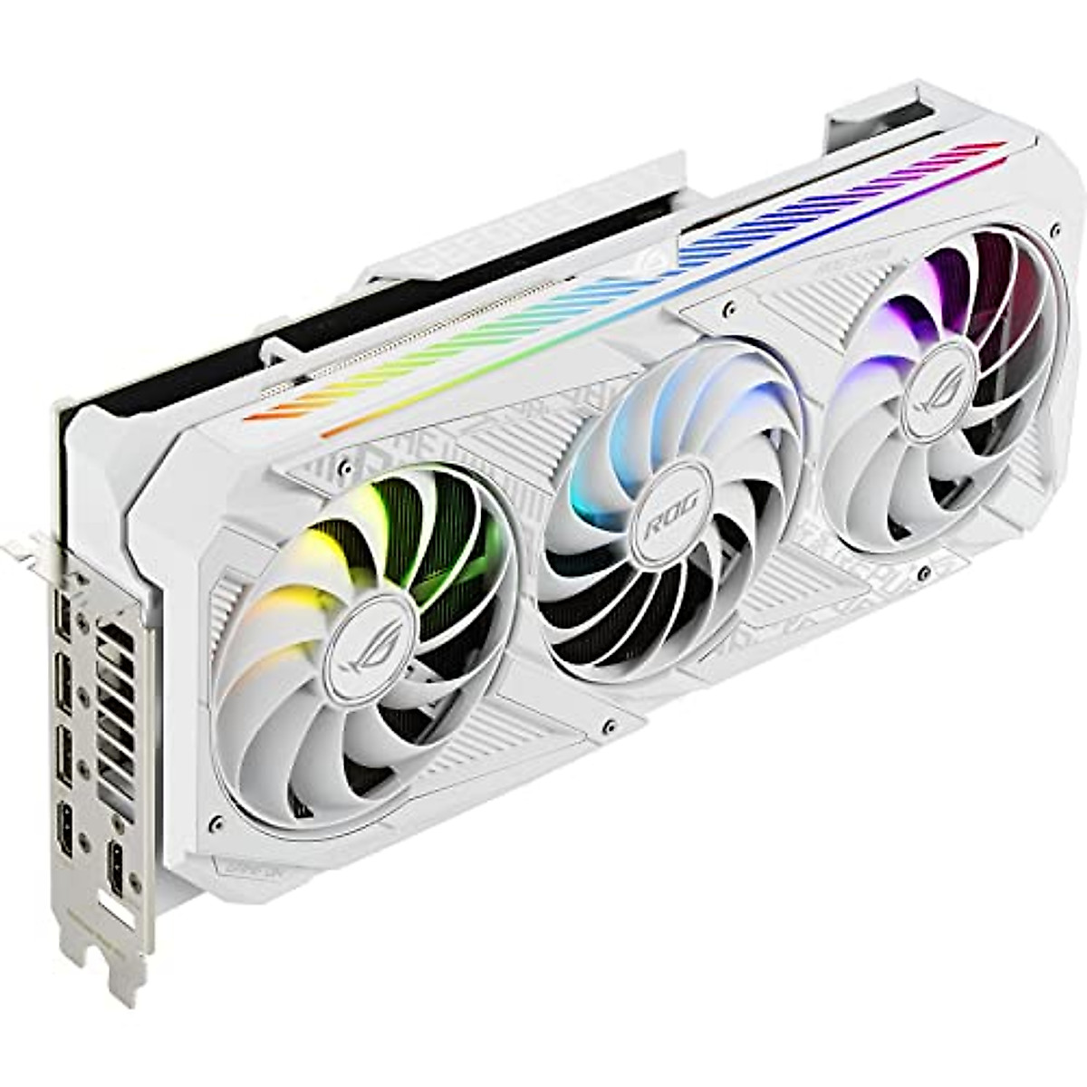 ASUS ROG Strix NVIDIA GeForce RTX 3080 V2 White Edition Gaming Graphics Card (PCIe 4.0, 10GB GDDR6X, LHR, HDMI 2.1, DisplayPort 1.4a, White Color Scheme, Axial-tech Fan Design, 2.9-Slot) (Renewed)