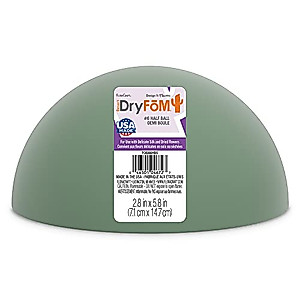 FloraCraft Floral Desert DryFōM Half Ball 2.8 Inch x 5.8 Inch Green