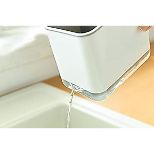 Utensil Holder Cutlery Drainer Sink Caddy, Silverware Storage Organizer Caddy Grips Sinkware for Flatware/Forks/Knives/Spoons 3 Compartments with Drainer Ideal Kitchen Sink Organiser (GRAY)