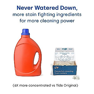 Dropps Stain & Odor Laundry Detergent | Clean & Crisp, 32 Pods | Low-Waste Packaging | Works In All Machines - High Efficiency (HE) Compatible | Powered by Natural Plant-Based Ingredients