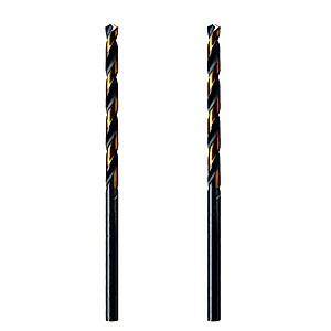 MAXTOOL 3/64" 2pcs Identical Jobber Length Drills HSS M2 Twist Drill Bits Fully Ground Black & Bronze Straight Shank Drills; JBF02H10R03P2