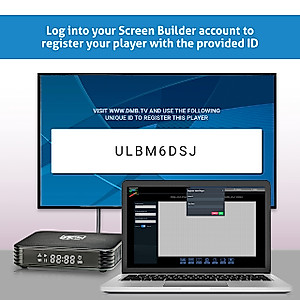 Digital Media Bridge - Premium Digital Signage Display 4K Player with Streaming Video | Media Player for Dynamic Advertising and Business Display | Central Cloud Control | No Subscription Fees