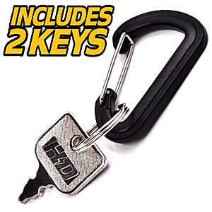 HD Switch Starter Ignition Switch fits Exmark 109-4736 Toro 104-2541 103-0206 88-9830 Wheel Horse Lawn Mower Dual Dust Protection System w/ 2 Keys & Free Carabiner